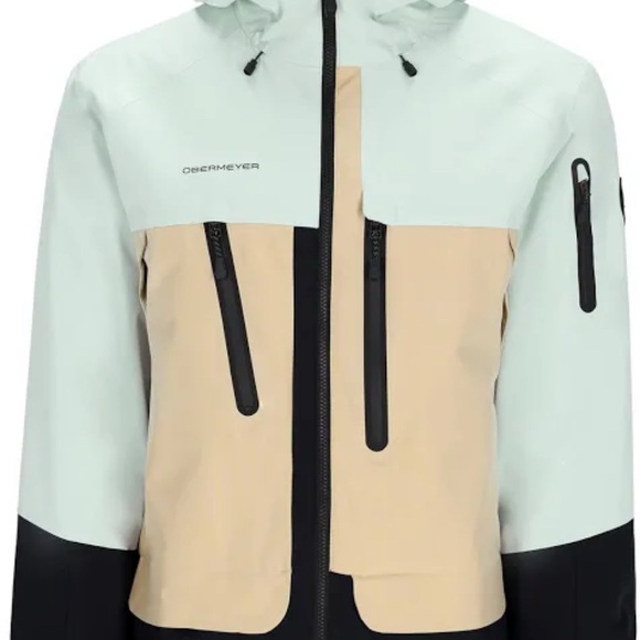 Obermeyer | Jackets & Coats | Obermeyer Mens Ski Jacket Black Cream Tan ...